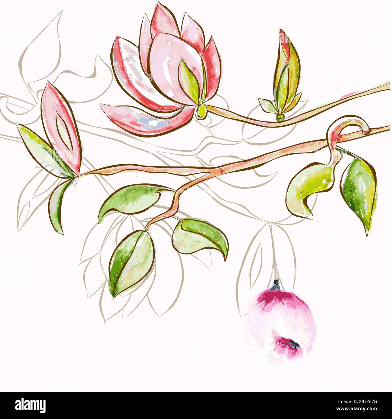 Decorative spring Stock Vector Images - Alamy