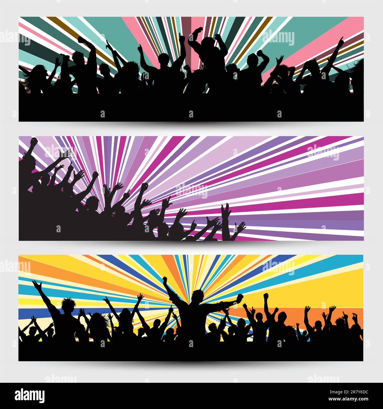 Dance party banner girl Stock Vector Images - Alamy