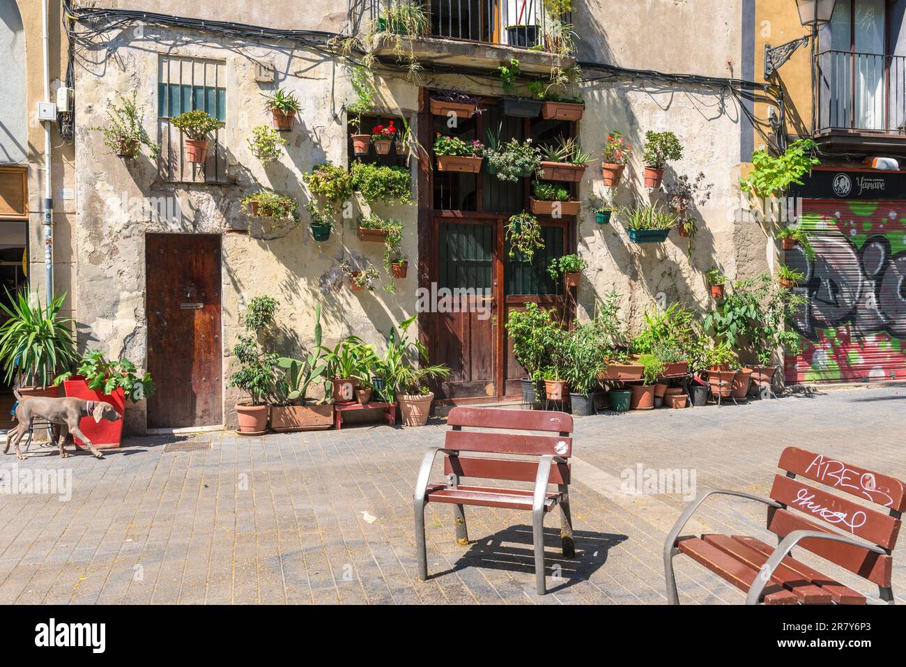 Outside on the street, chairs to rest. Some beautiful spaces and places ...
