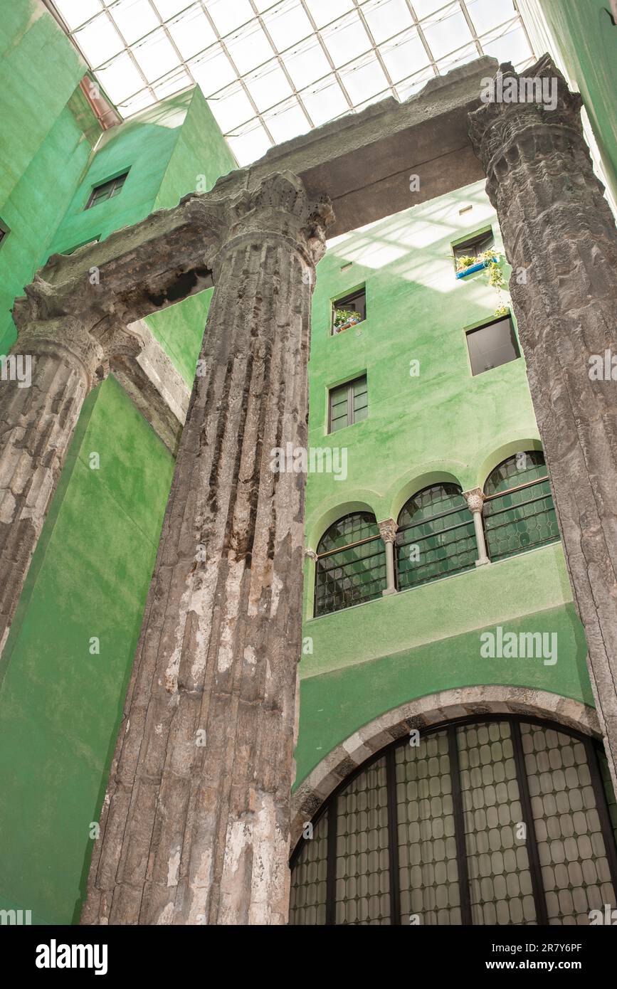 Remaining columns of the Temple of Augustus in the backyard in the ...