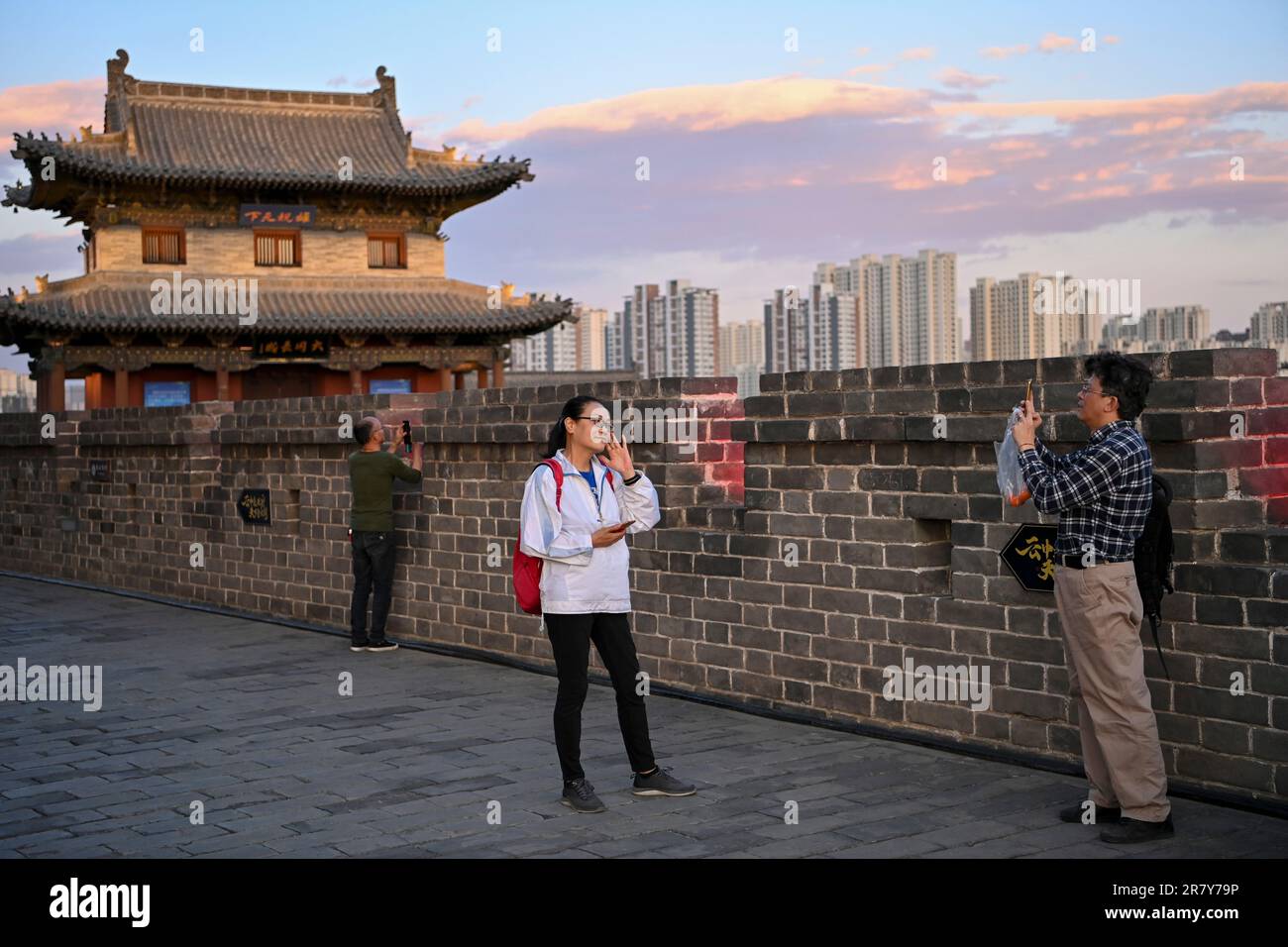 Datong, China's Shanxi Province. 8th June, 2023. Visitors take photos ...