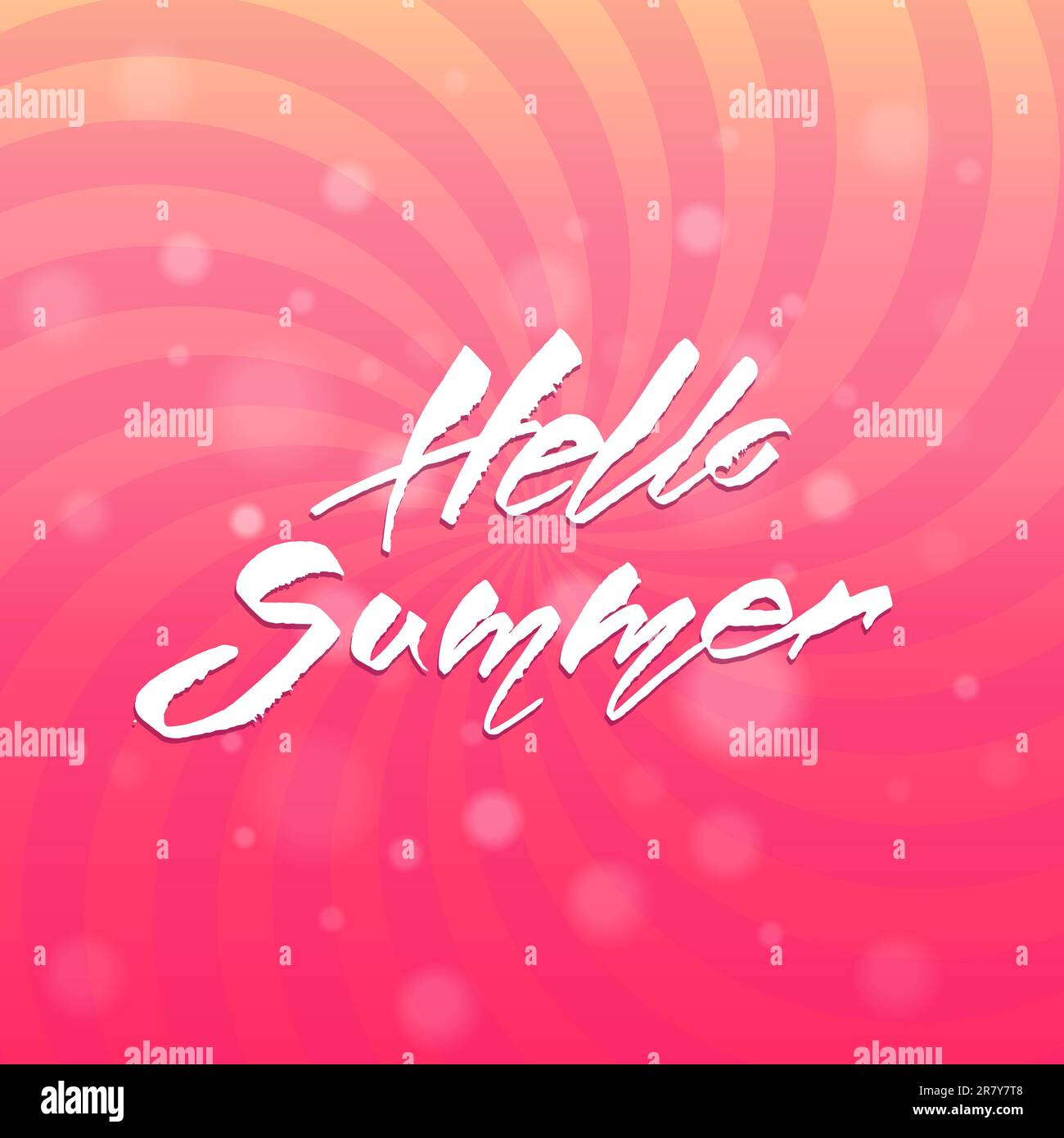 Hello summer. Handwritten lettering typography. Summer Background ...