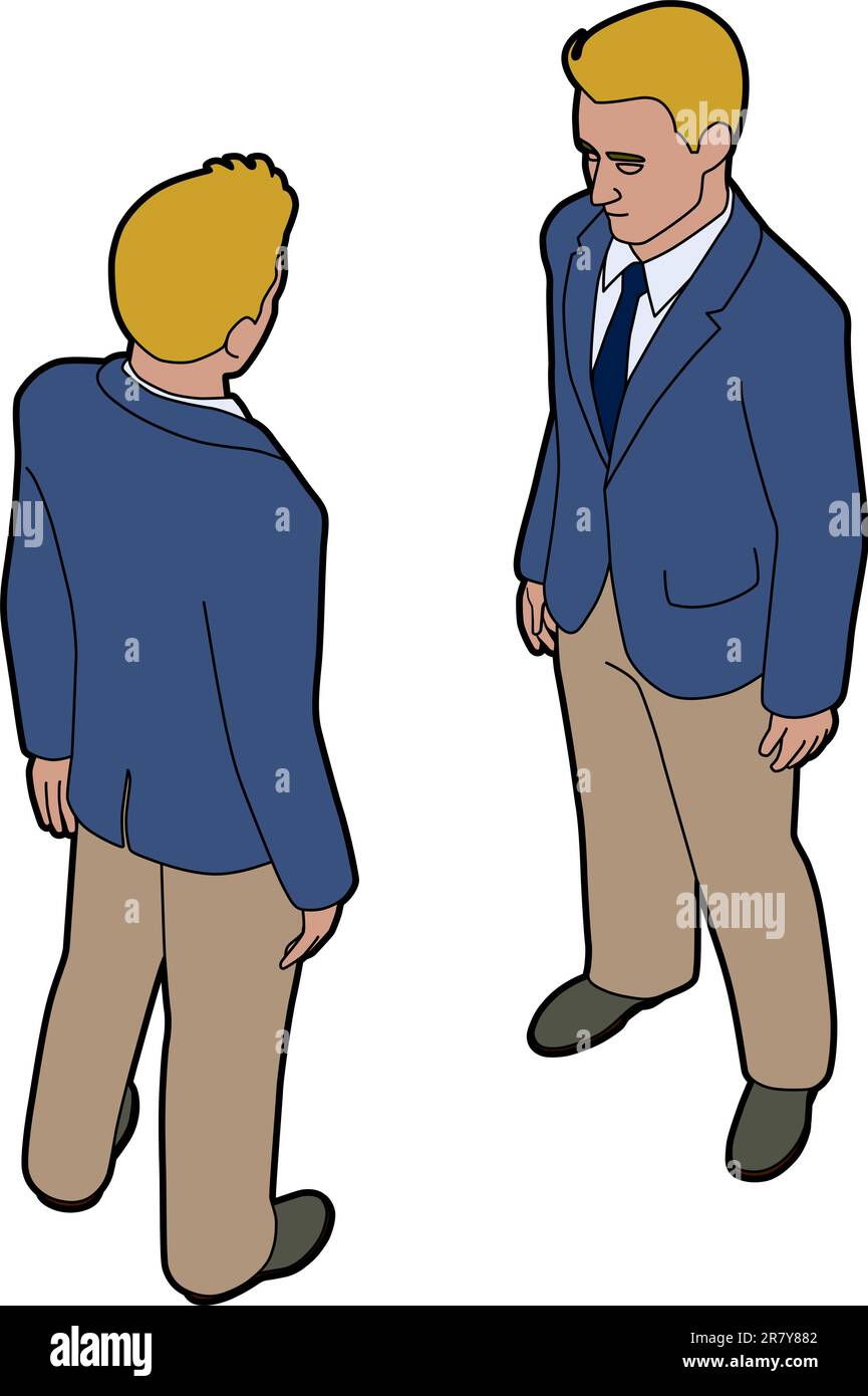 Isometric man front and back pose Stock Vector Image & Art - Alamy