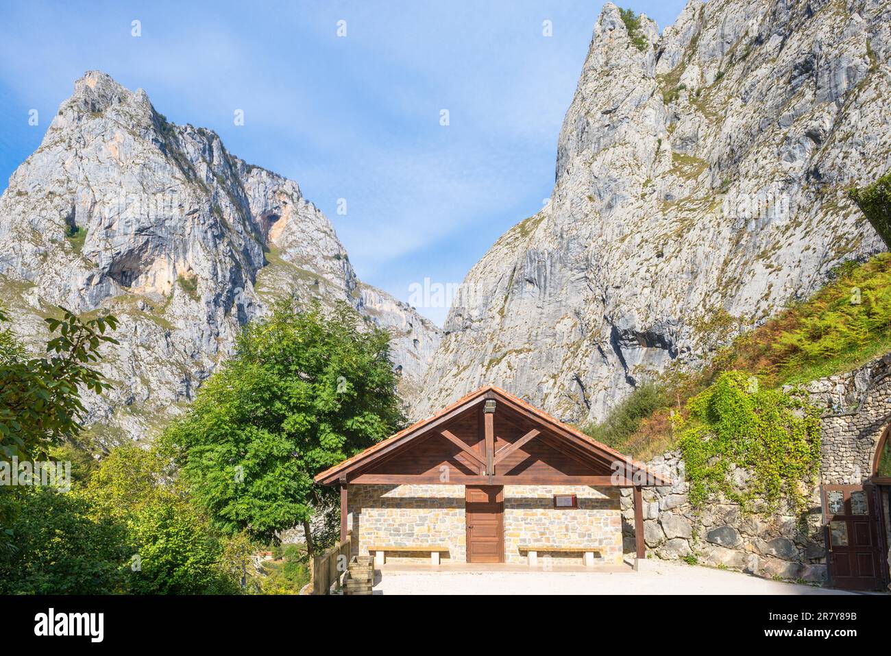 Hiking trail to the village Bulnes. the village is one of the remotest ...