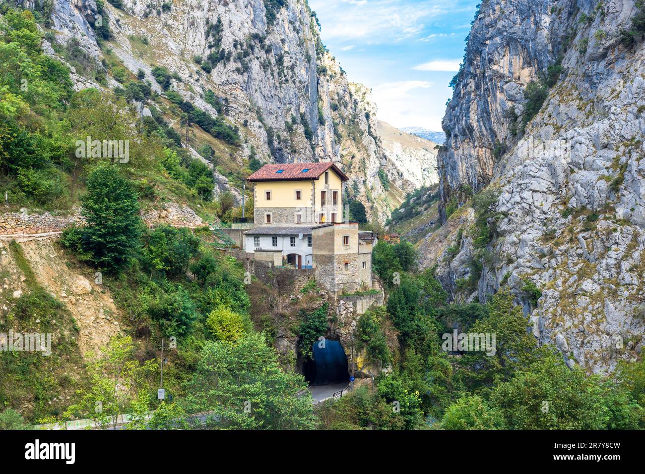 The Rio Cares Gorge in the National Park Los Picos de Europa. The ...