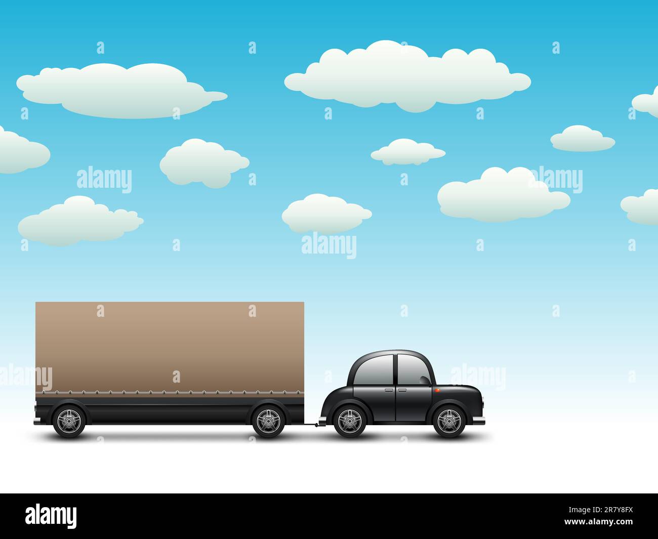 Cartoon car trailer hi-res stock photography and images - Alamy