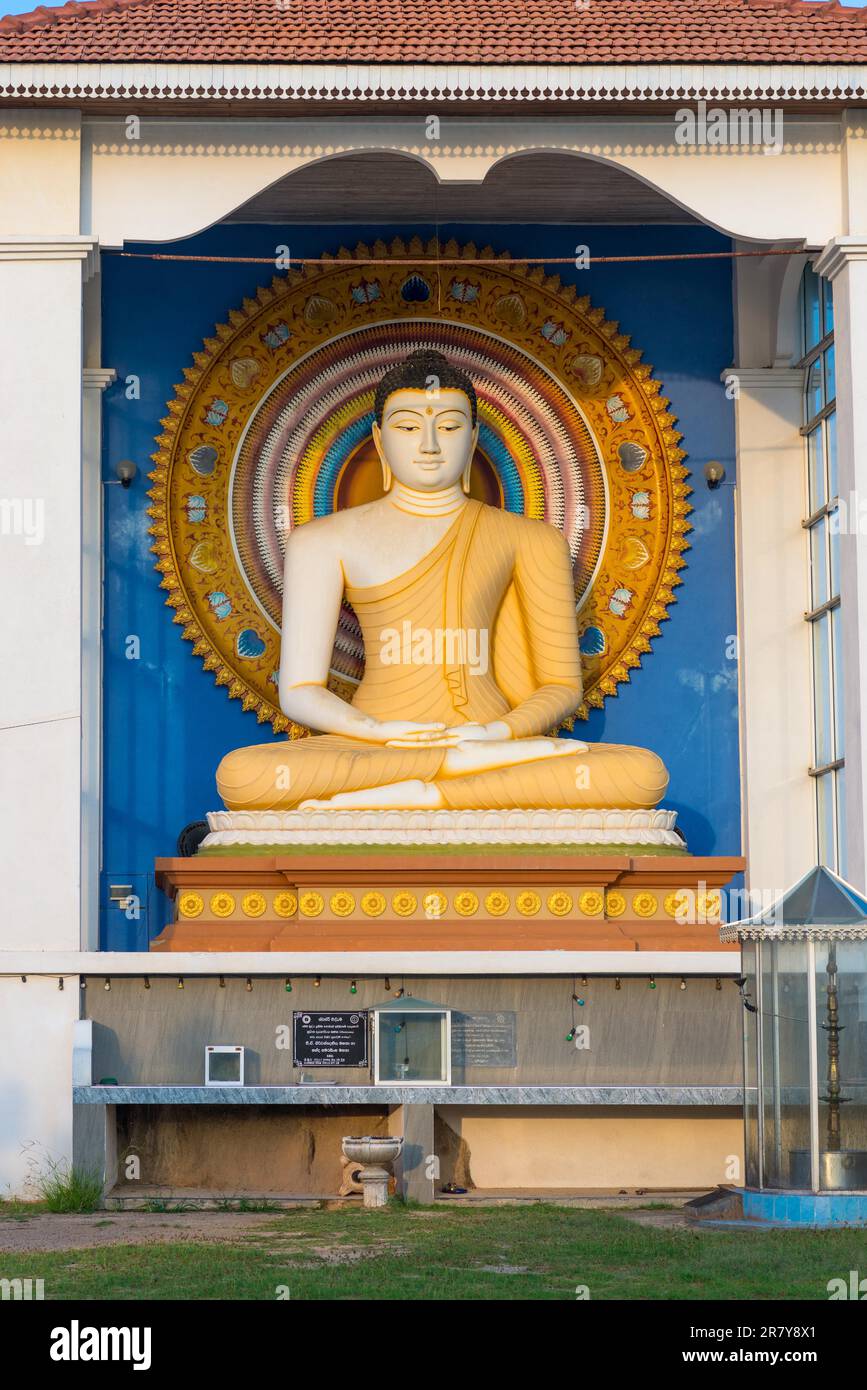 The Buddhist monastery and temple Wella Devalaya in Unawatuna. On the ...