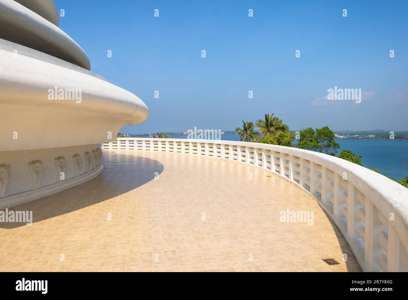 Viewing platform and Stupa of the Japanese Peace Pagoda on top of the ...