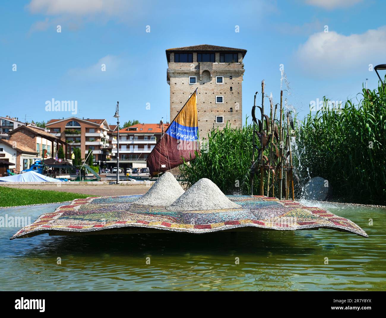 Cervia, Ravenna province the suspended carpet and fountain representing ...