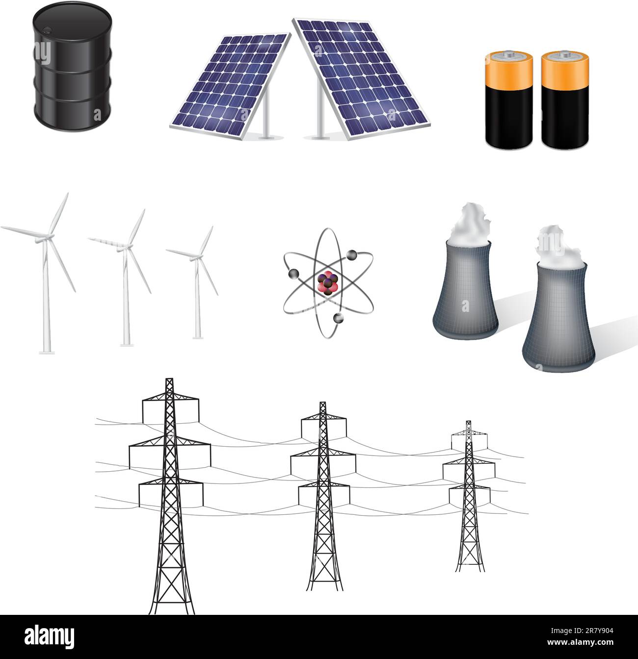 various sources of energy vector illustration Stock Vector Image & Art ...
