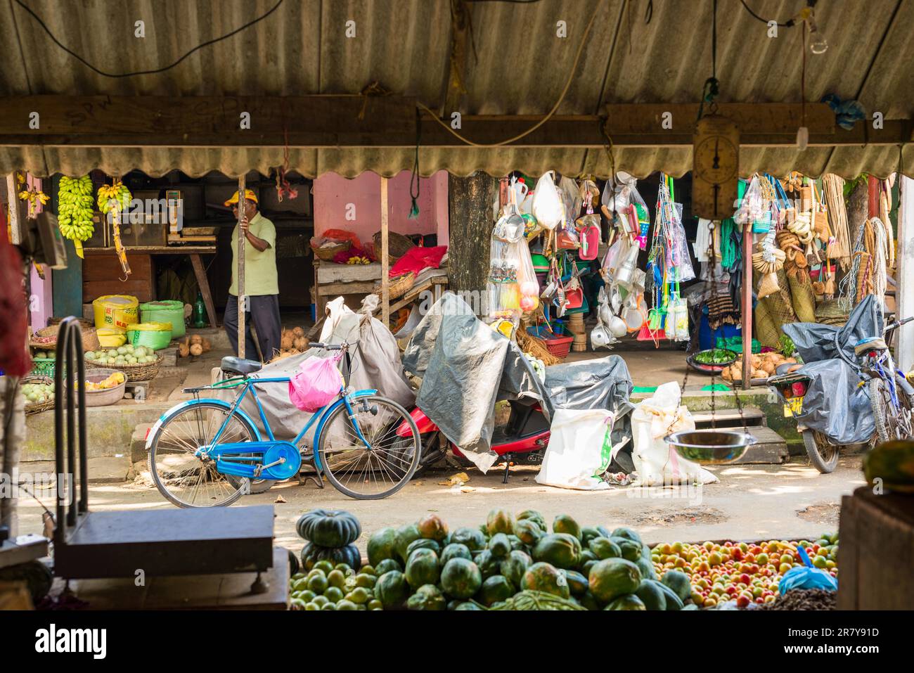 The Dutch Market with all kinds of vegetables and tropical fruits in ...