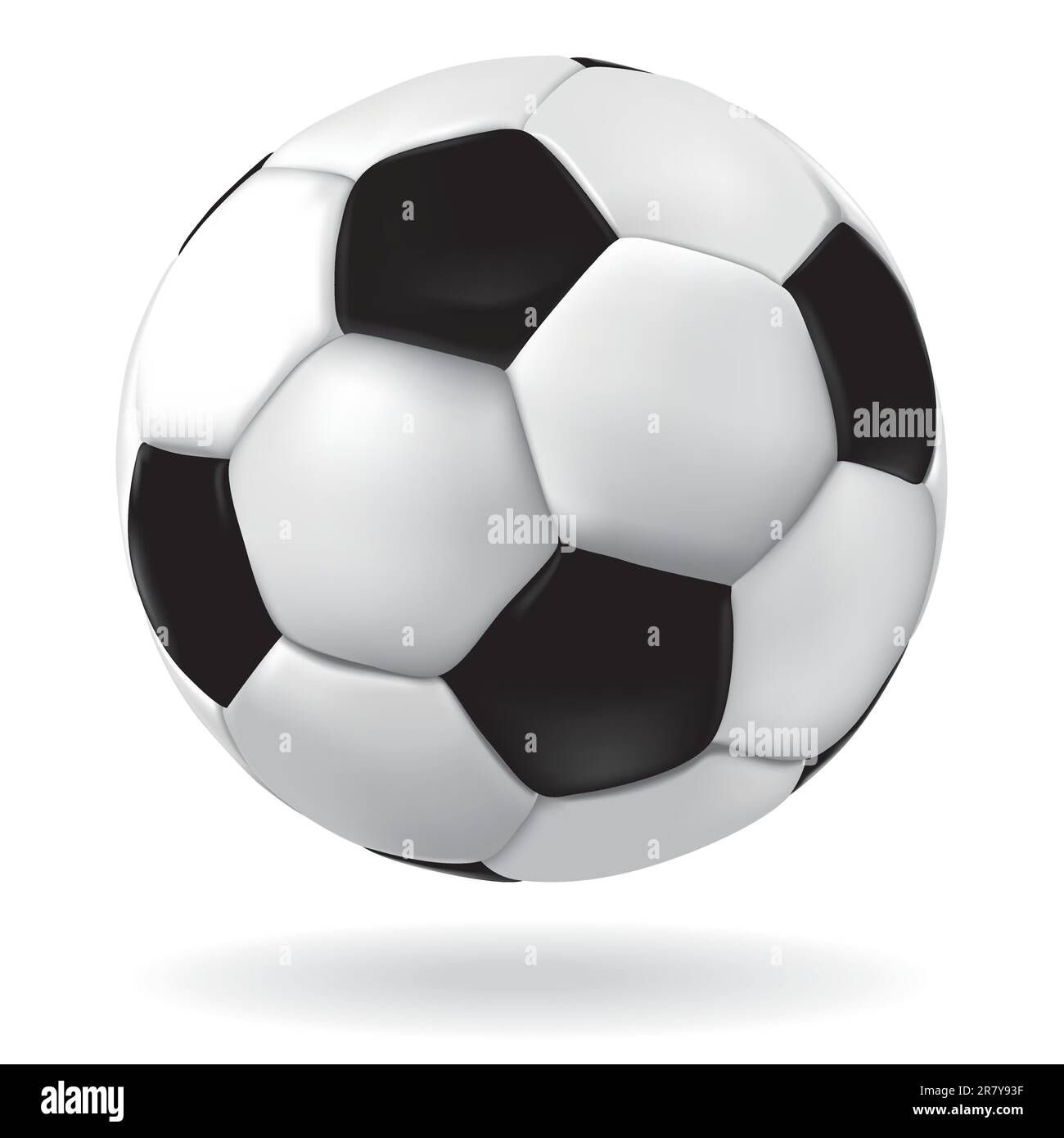 Leather soccer ball icon. Vector footbal sport object. Game ...
