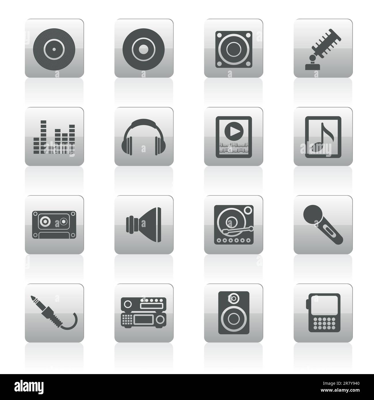 Music and sound icons - Vector Icon Set Stock Vector Image & Art - Alamy