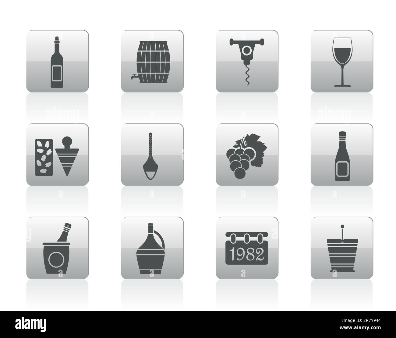 Wine Icons - Vector Icon Set Stock Vector Image & Art - Alamy