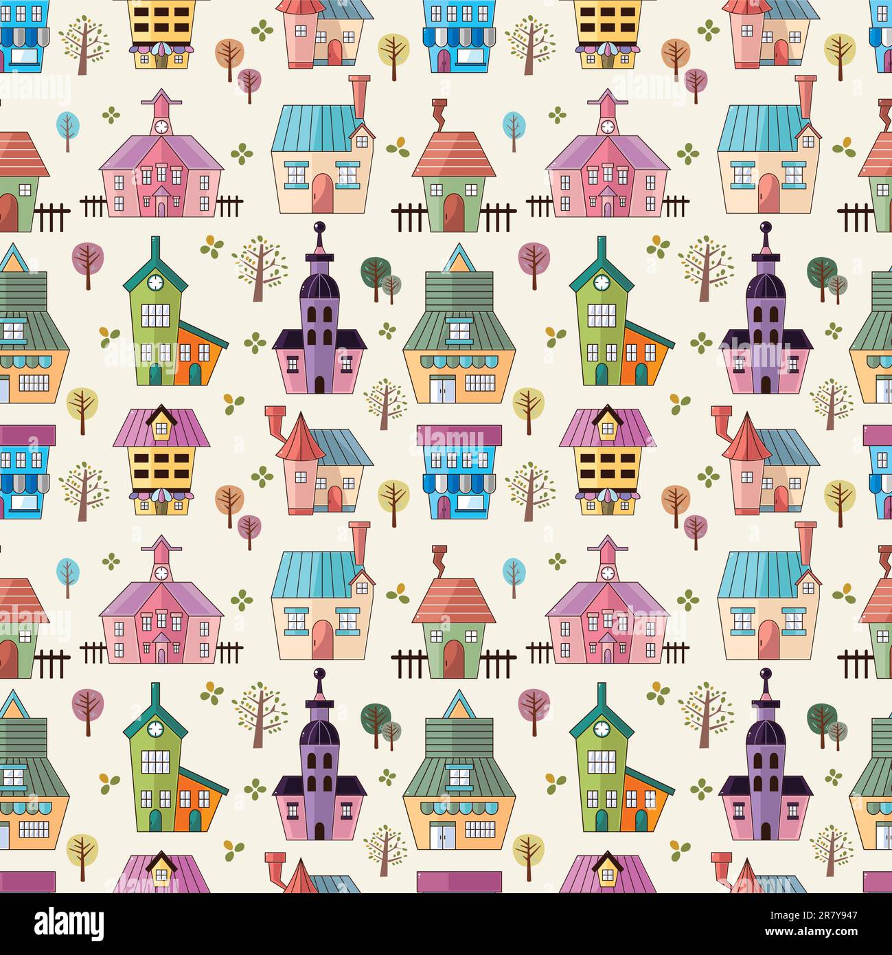 seamless house pattern Stock Vector Image & Art - Alamy