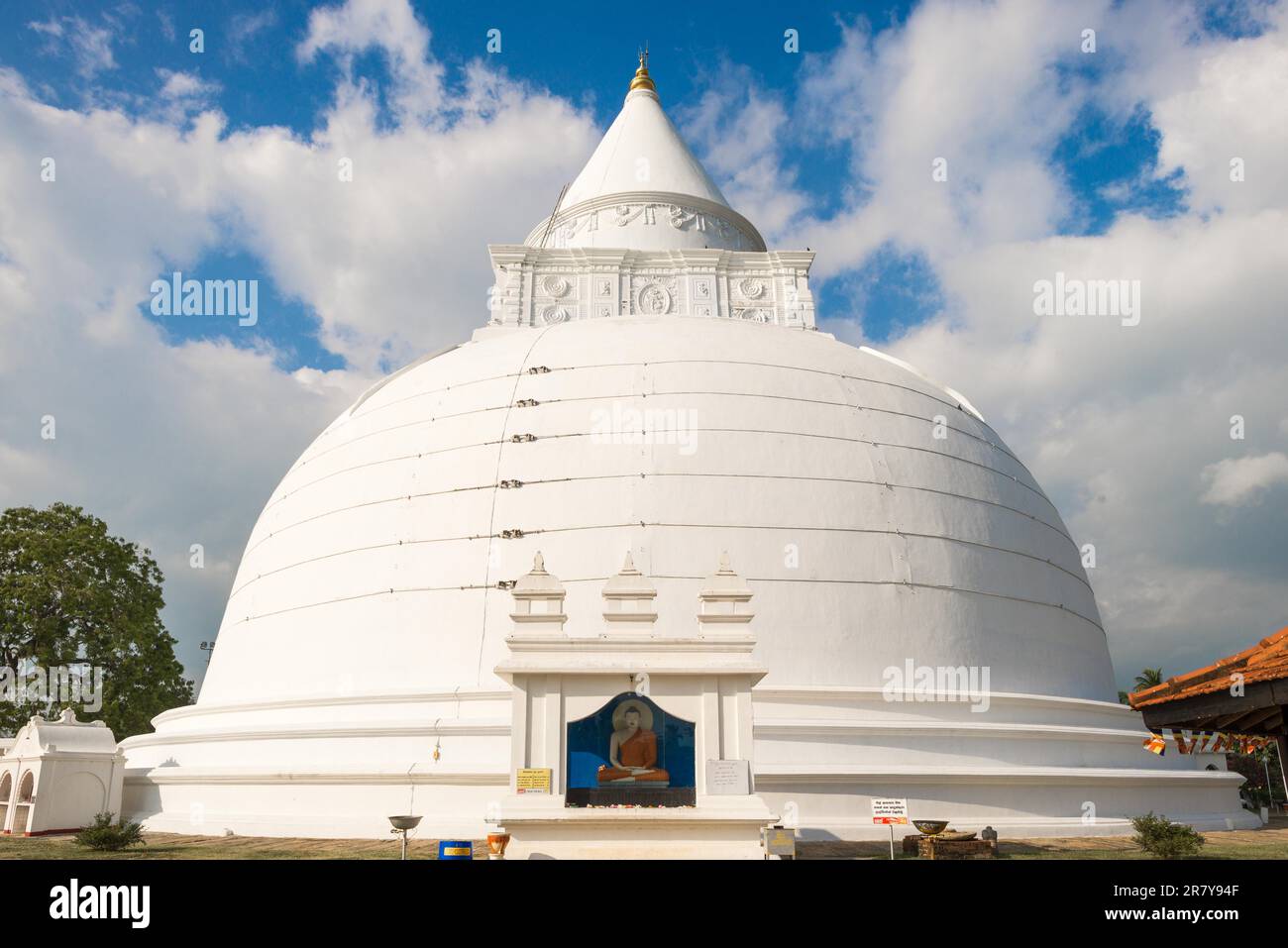 The very old Buddhist monastery and hemispherical dome, the Stupa from ...