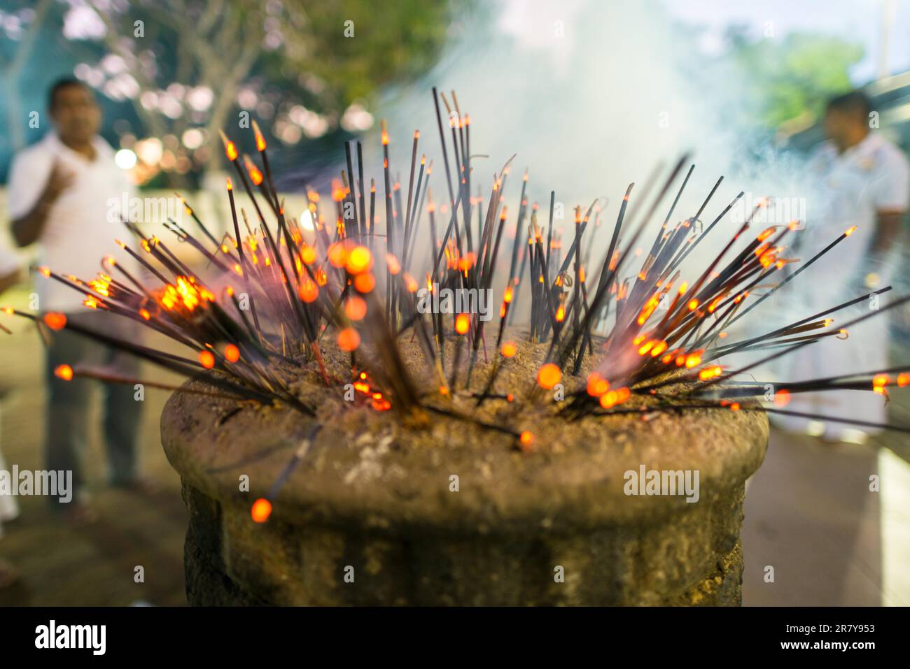 Believers burns joss sticks as ceremony and daily ritual in one of the ...