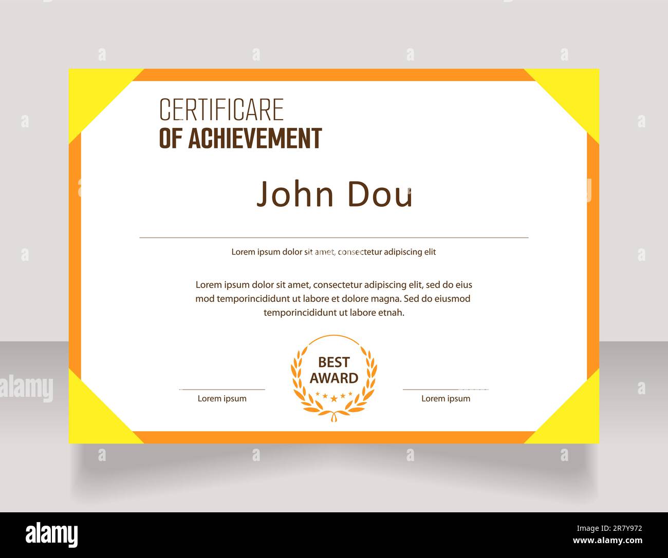 Career achievement certificate design template Stock Vector Image & Art ...