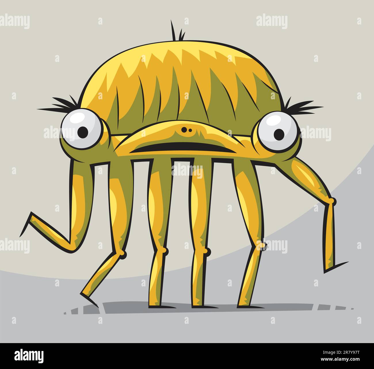 Walking creature with six legs Stock Vector Image & Art - Alamy