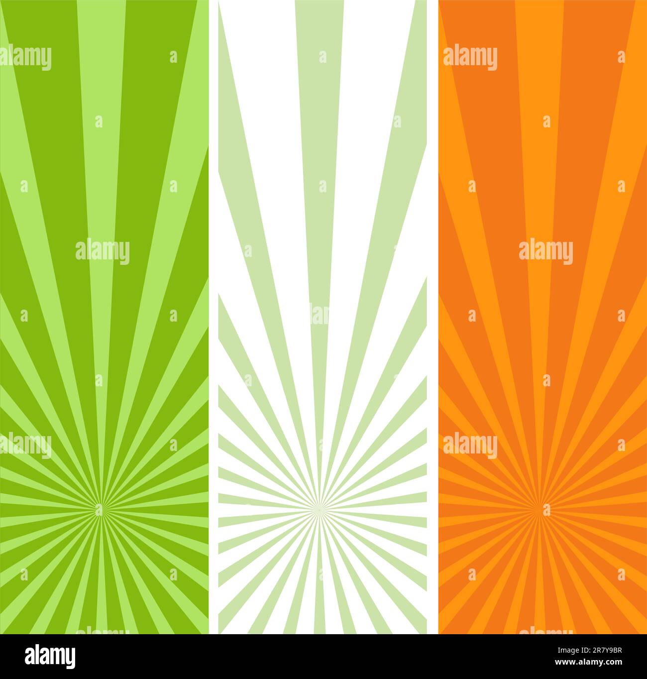 Irish flag banners isolated on a white background. Vector illustration ...