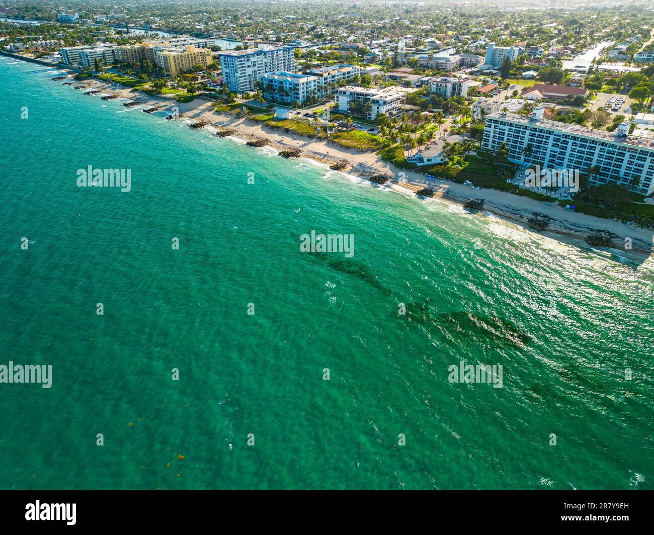 Aerial photo Deerfield Beach Florida coastline, USA Stock Photo - Alamy