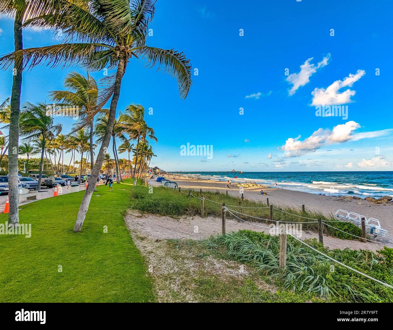 Aerial photo Deerfield Beach Florida coastline, USA Stock Photo - Alamy