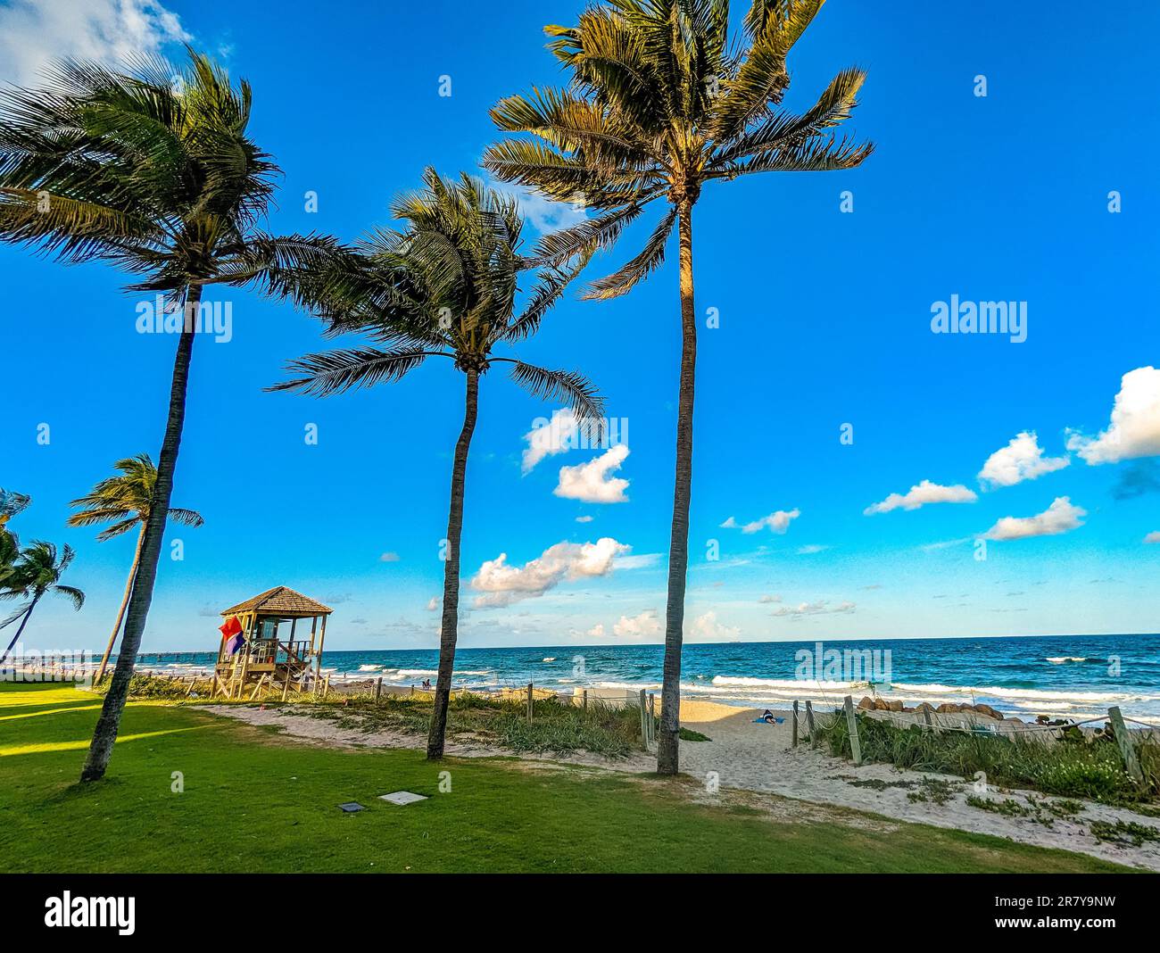 Aerial photo Deerfield Beach Florida coastline, USA Stock Photo - Alamy