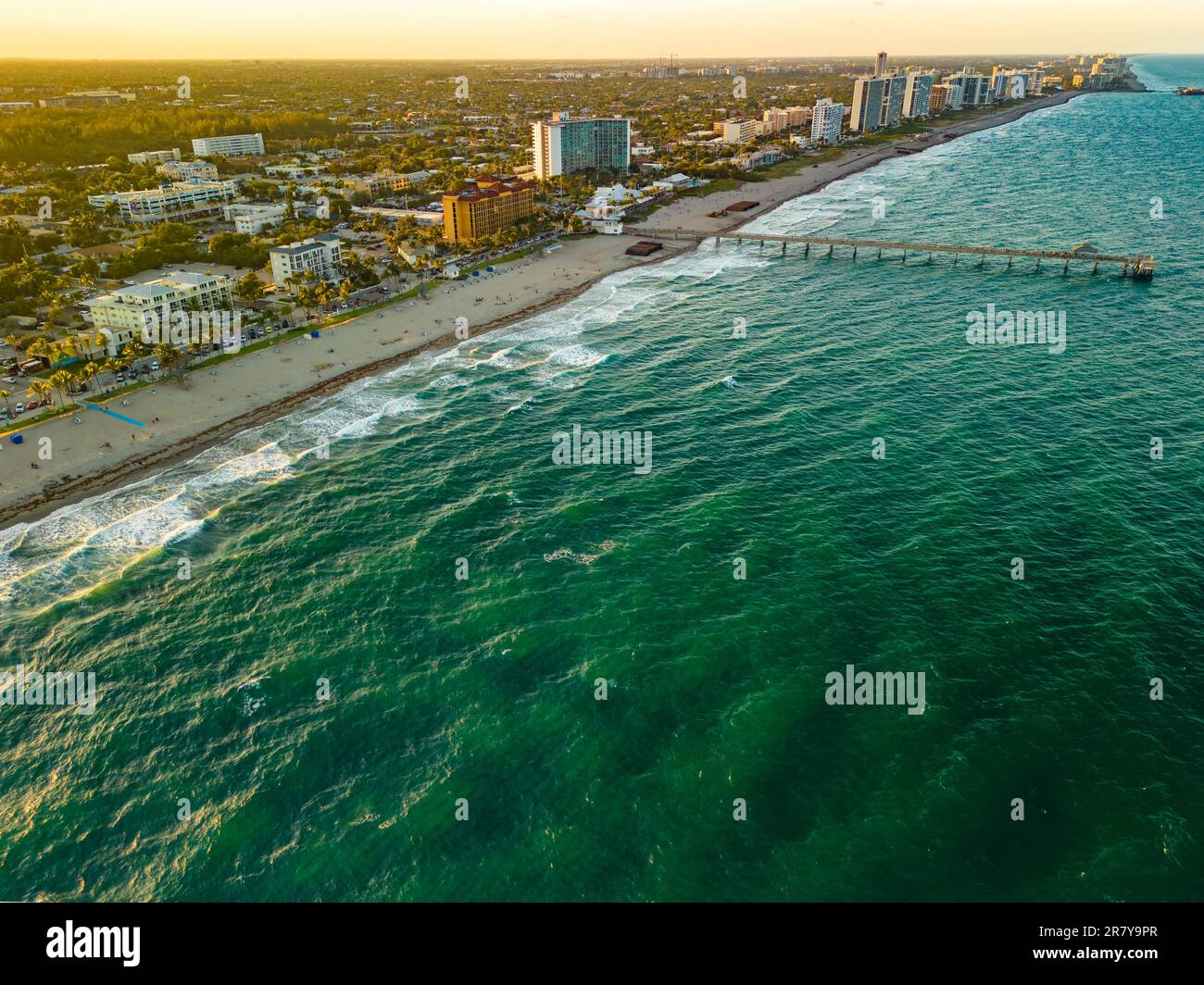 Aerial photo Deerfield Beach Florida coastline, USA Stock Photo - Alamy