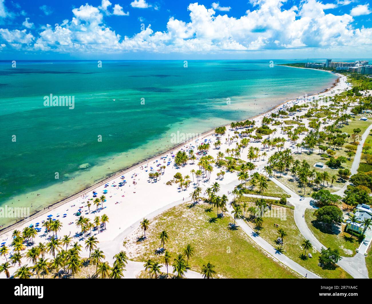 Beautiful Crandon Park beach in Key Biscayne in Miami, USA Stock Photo - Alamy