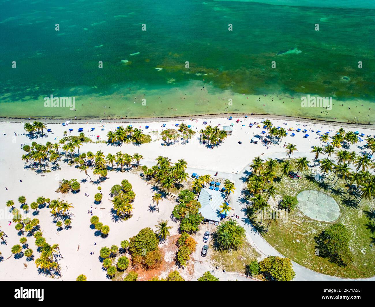 Beautiful Crandon Park beach in Key Biscayne in Miami, USA Stock Photo ...