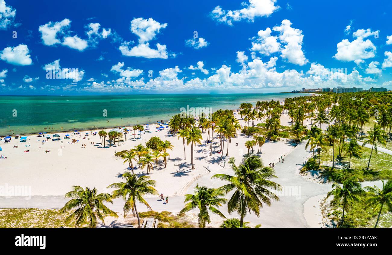 Aerial miami beach crandon park hi-res stock photography and images - Alamy