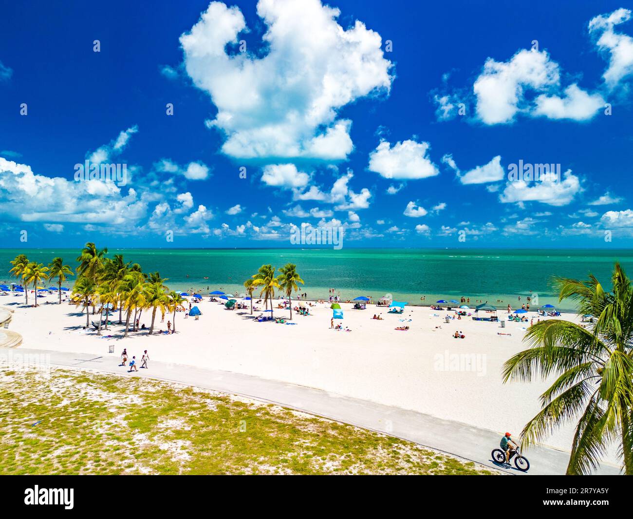 Beautiful Crandon Park beach in Key Biscayne in Miami, USA Stock Photo - Alamy