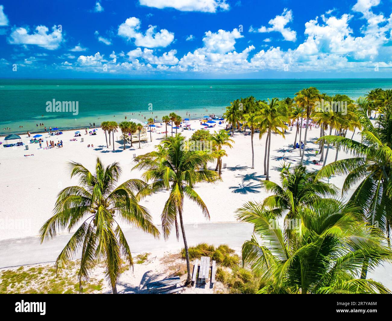 Beautiful Crandon Park beach in Key Biscayne in Miami, USA Stock Photo - Alamy