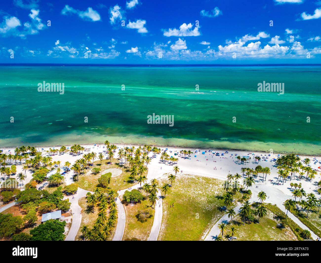 Beautiful Crandon Park beach in Key Biscayne in Miami, USA Stock Photo ...