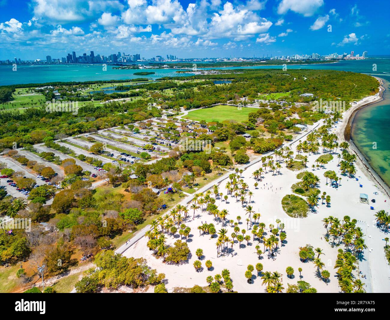 Beautiful Crandon Park beach in Key Biscayne in Miami, USA Stock Photo - Alamy