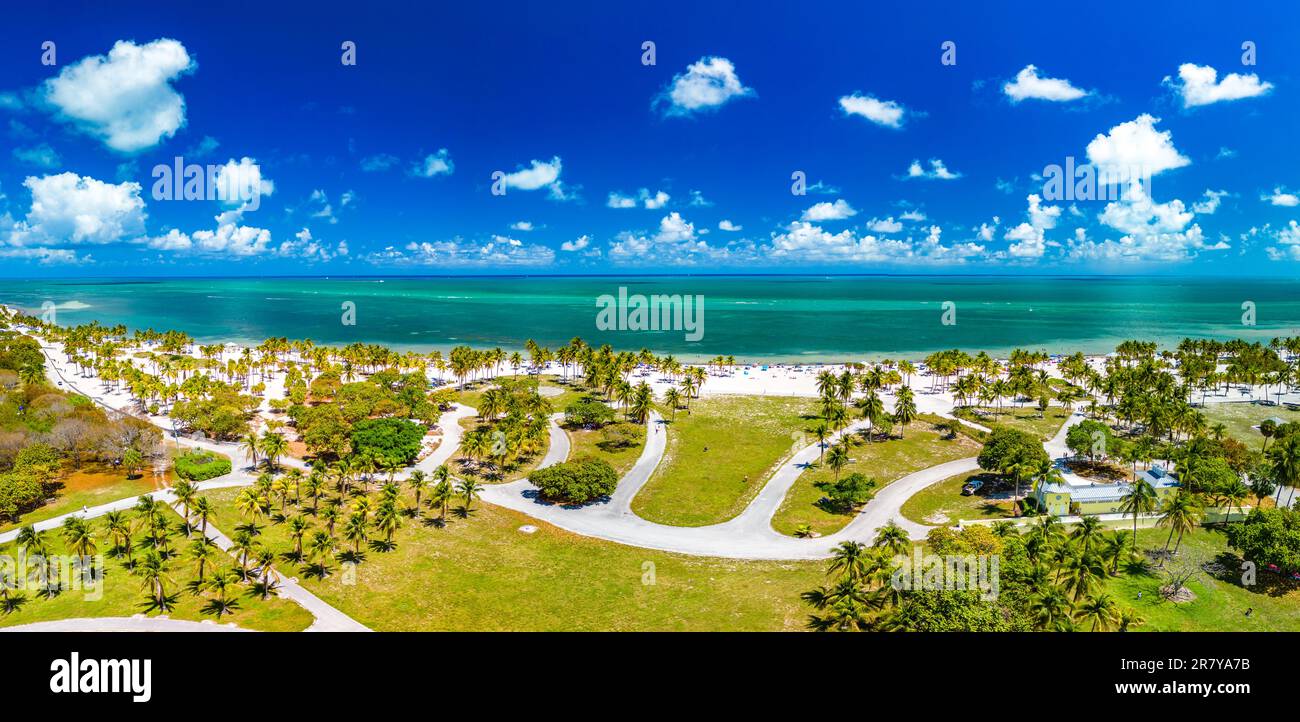 Beautiful Crandon Park beach in Key Biscayne in Miami, USA Stock Photo ...