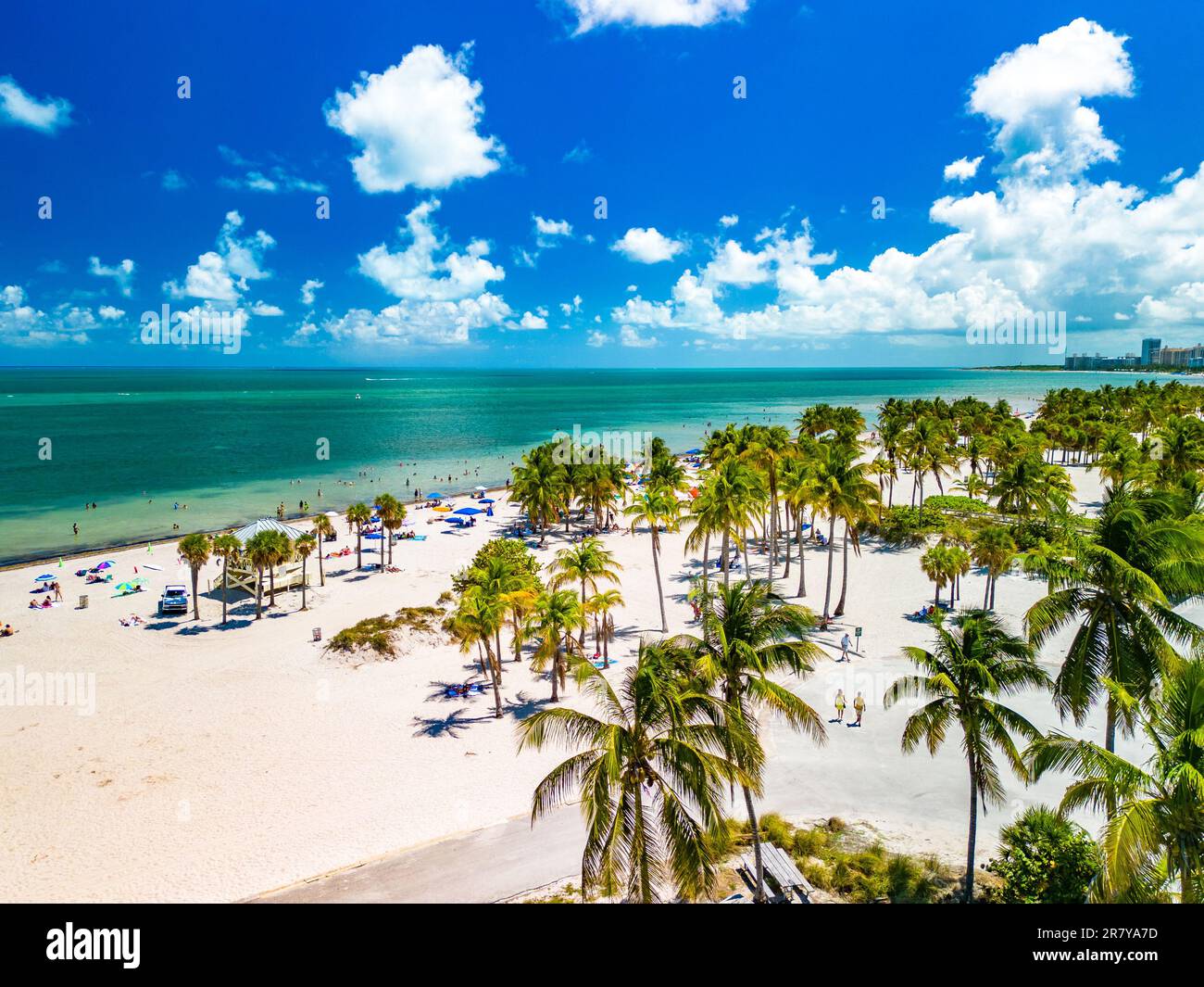 Beautiful Crandon Park beach in Key Biscayne in Miami, USA Stock Photo - Alamy