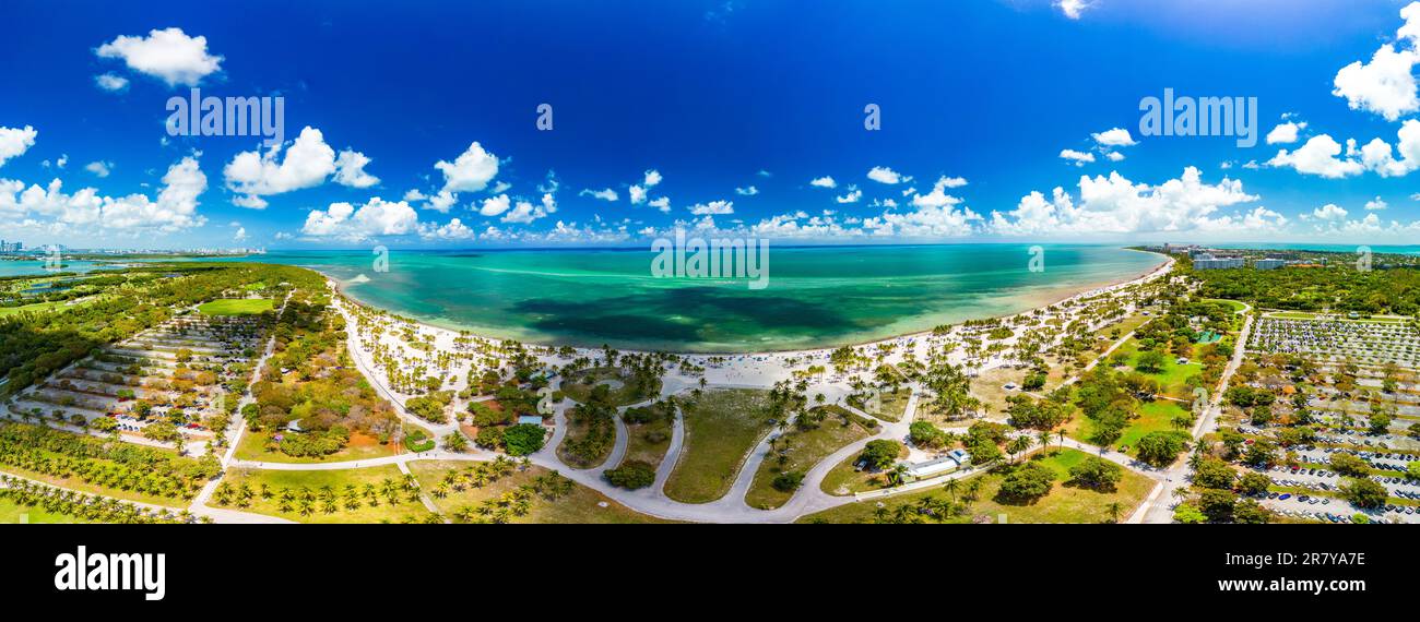 Aerial miami beach crandon park hi-res stock photography and images - Alamy