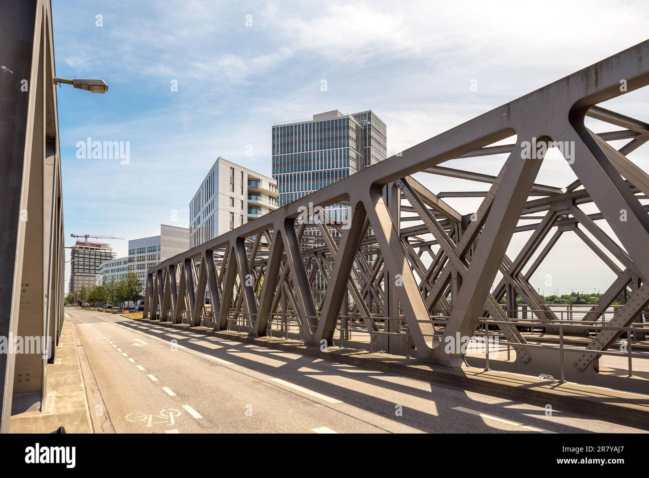 The Magdeburger bridge is a truss bridge crossing a watercourse in the ...