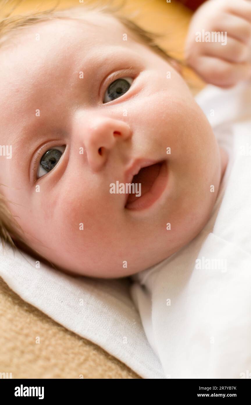 Little baby with open mouth Stock Photo - Alamy