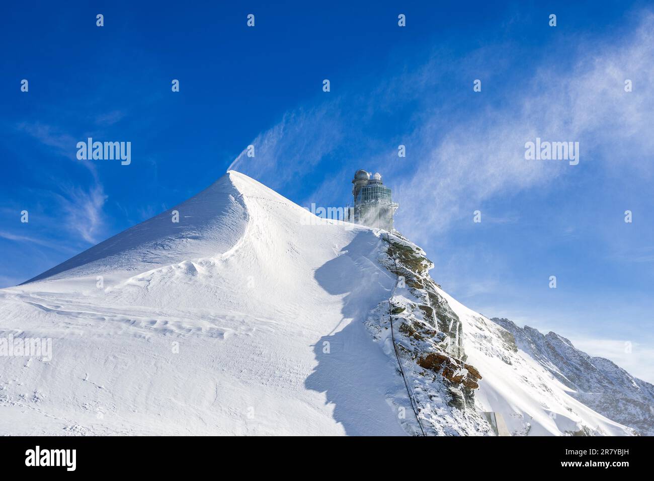 Panoramic view of the Sphinx observatory in Switzerland Stock Photo - Alamy