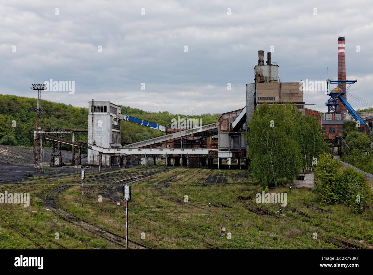 Closed Anna coal mine in Pszow, Poland Stock Photo - Alamy