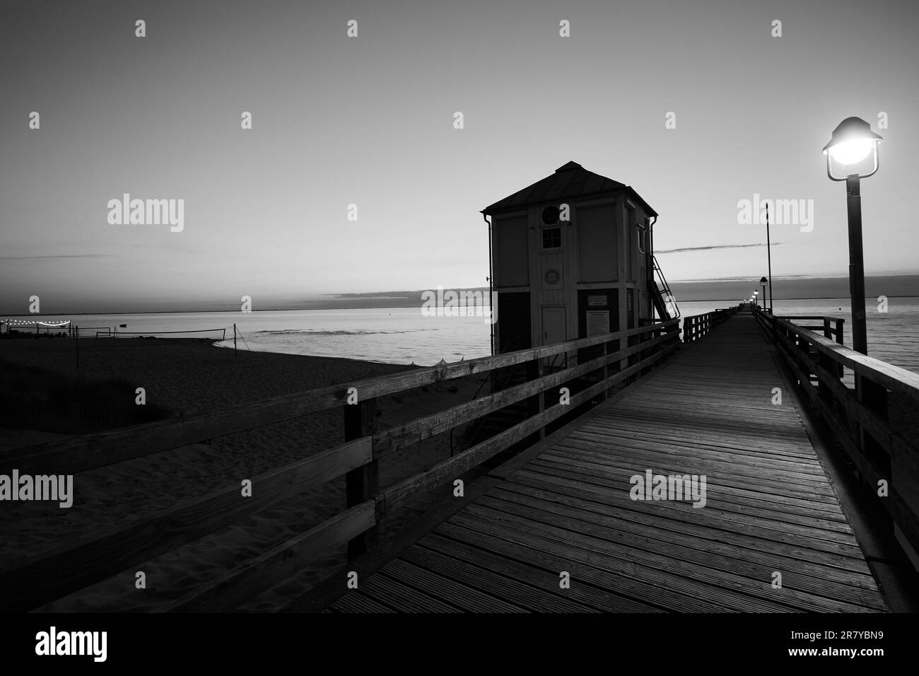 Lubmin, Sonnenuntergang, Steg, Sommer, Meer, Ostsee, Baltic Sea Stock ...