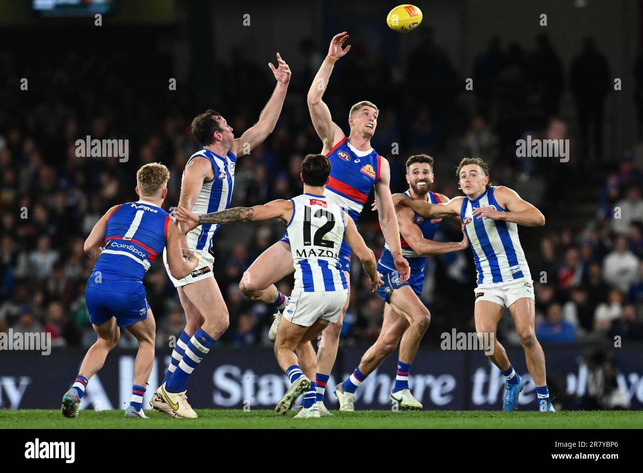 Melbourne, Australia. 18th June, 2023. Tim English of Western Bulldogs ...