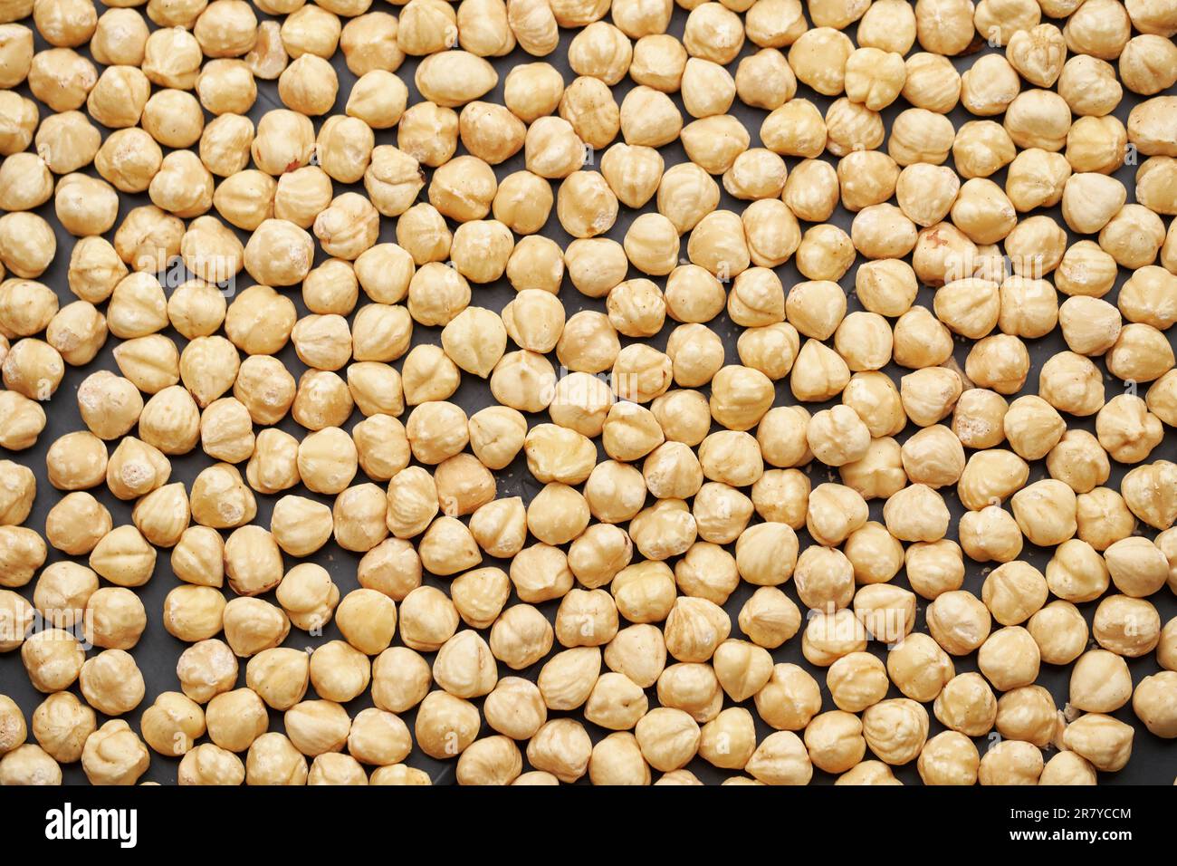 Whole shelled hazelnuts nuts kernels close-up studio background Stock ...