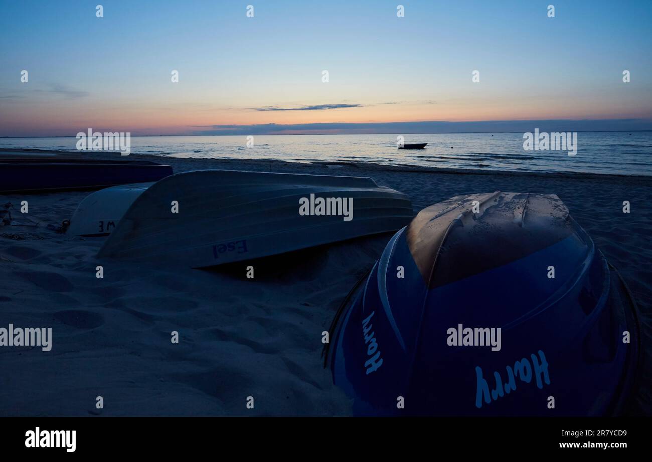 Lubmin, Sonnenuntergang, Steg, Sommer, Meer, Ostsee, Baltic Sea Stock ...