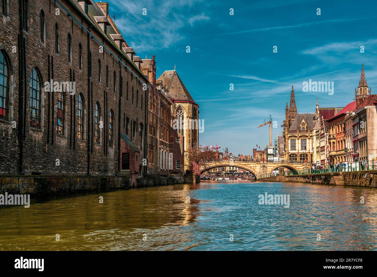 The St. Michael Bridge in Ghent, Belgium Stock Photo - Alamy