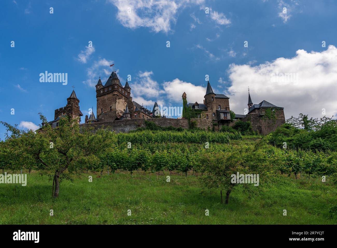 View of Reichsburg Cochem, Cochem Castle Stock Photo - Alamy
