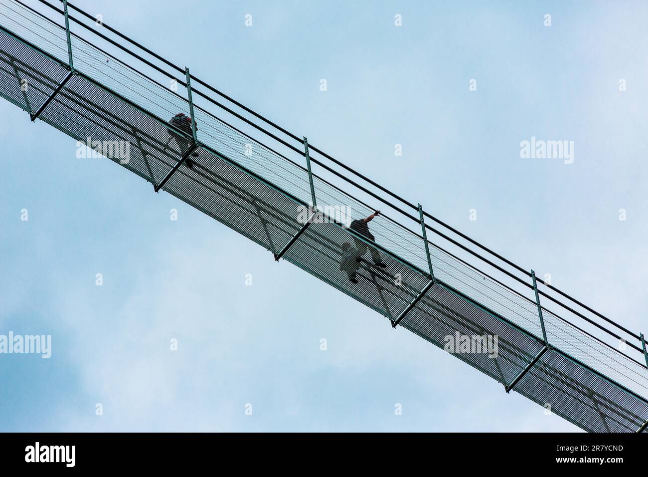 The highline179, a pedestrian suspension bridge in the form of a rope ...