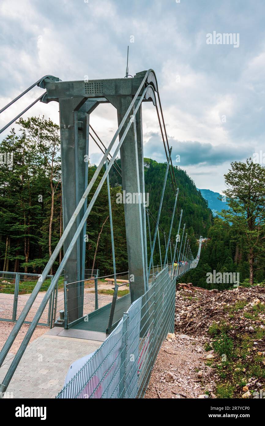 The highline179, a pedestrian suspension bridge in the form of a rope ...